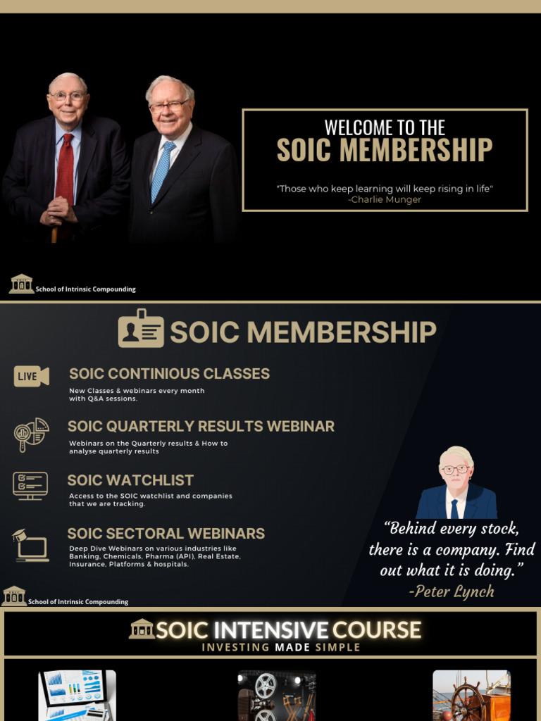 SOIC Membership Overview and Benefits | PDF | Index Fund | Investing