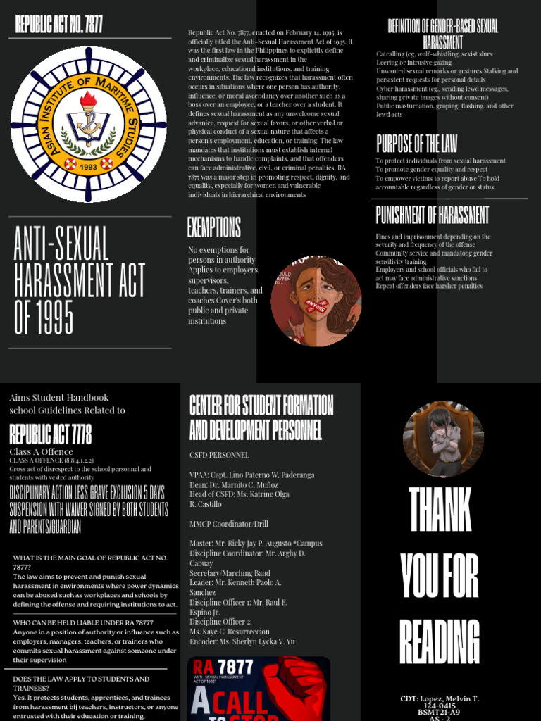 Anti-Sexual Harassment Act Overview | PDF | Sexual Harassment | Aggression