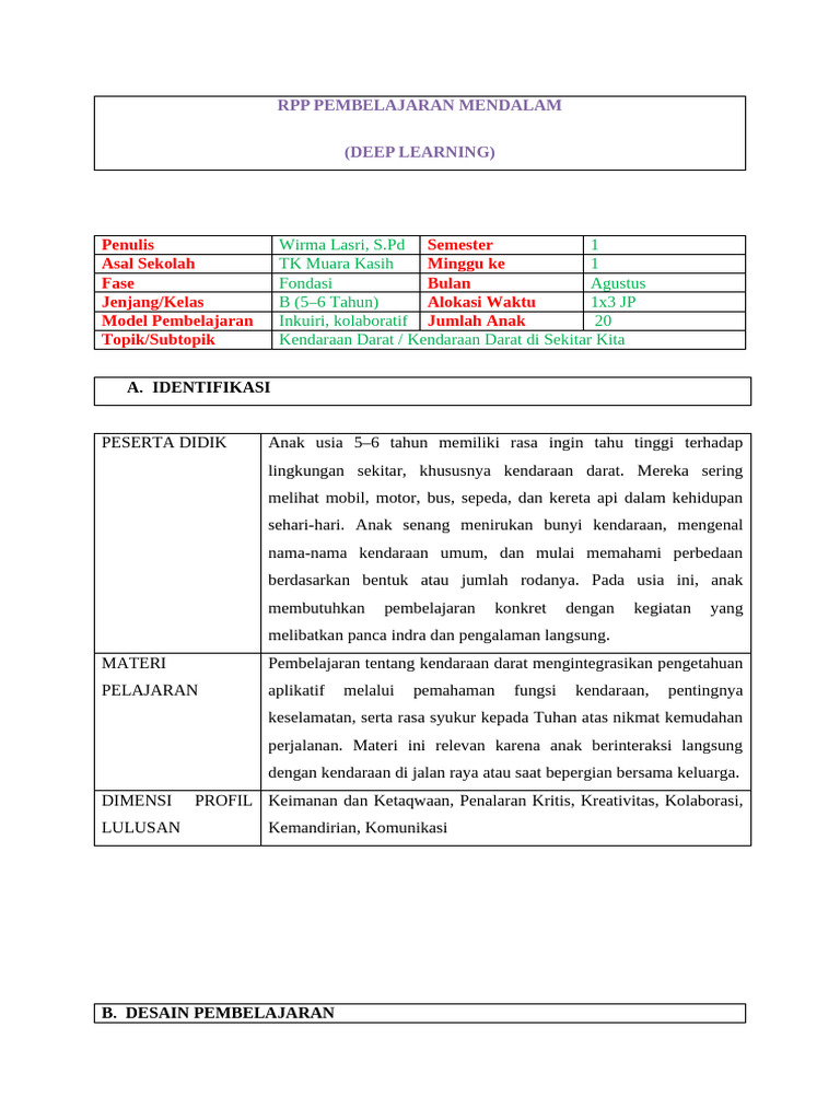 RPP Deep Learning | PDF