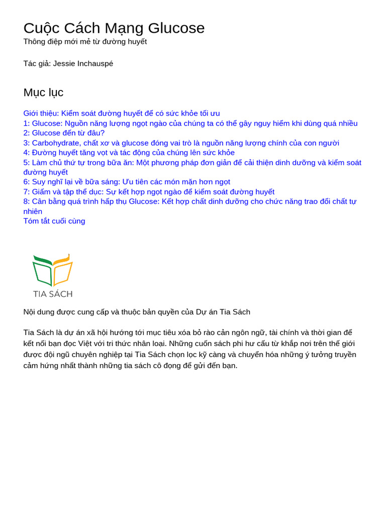 Cuoc Cach Mang Glucose | PDF