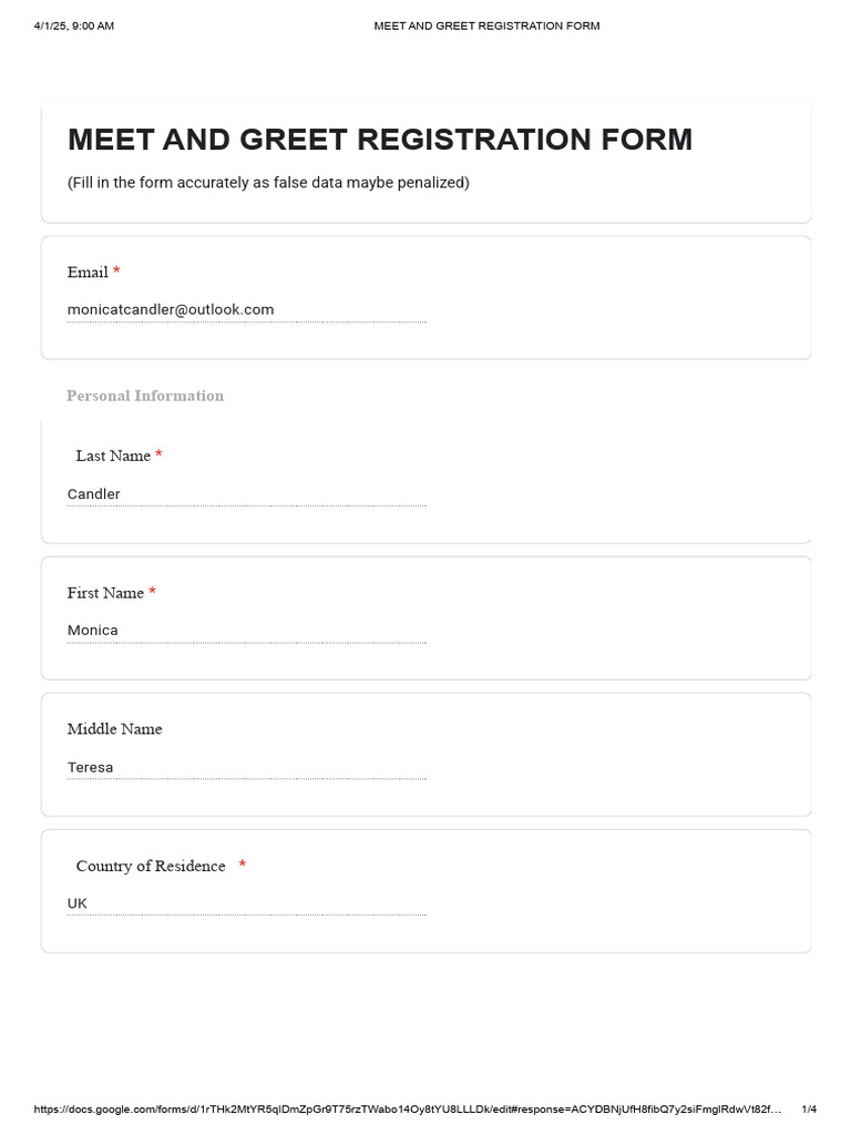 Namoo Meet and Greet Registration Form - Google Forms | PDF ...