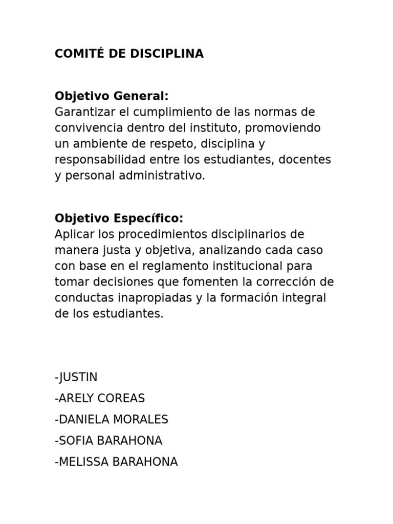Comité de Disciplina | PDF