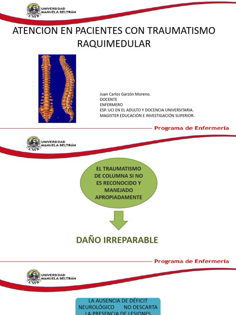 Trauma Raquimedular Uci 202412 | PDF | Carrera | Medicina