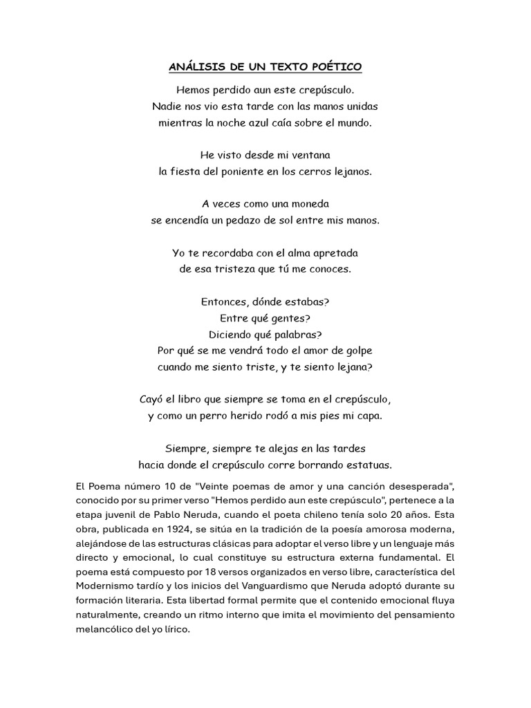 Analisis Corregido Poema | PDF | Poesía | Amor