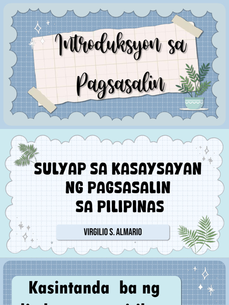 Kasaysayan NG Pagsasalin | PDF