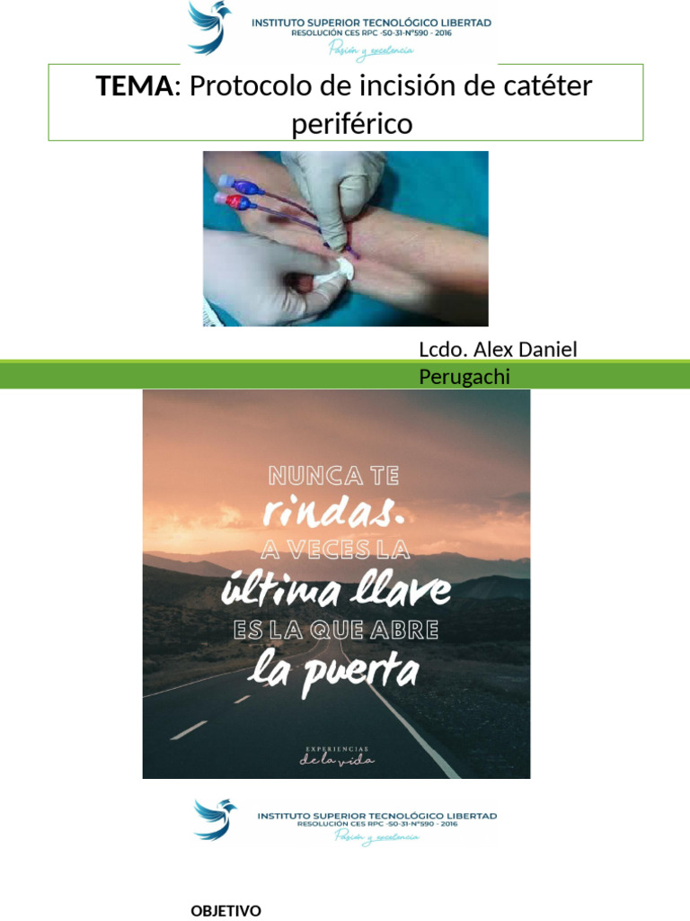 Protocolo de Incisión de Catéter Periférico | PDF | Terapia intravenosa ...