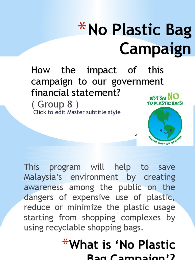 No Plastic Bag Campaign | PDF