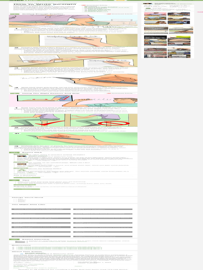 How To Write Straight: 7 Steps (With Pictures) - Wikihow | PDF | Hand ...