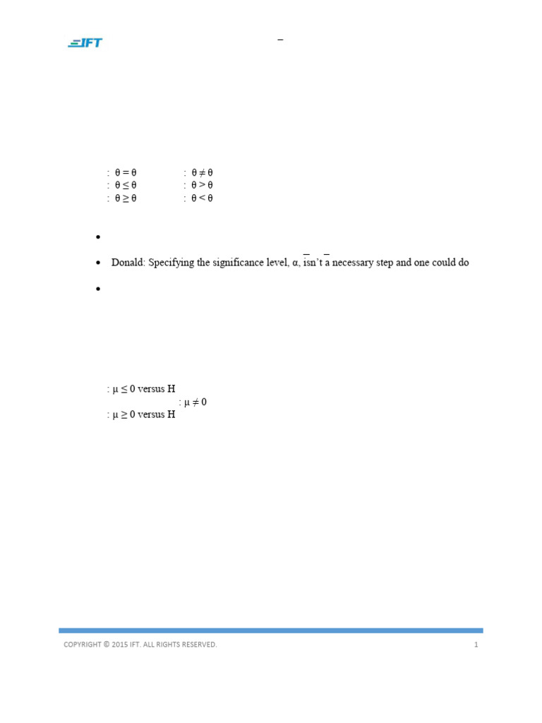 R12 Hypothesis Testing Q Bank | PDF | P Value | Statistical Significance