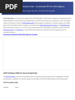 Gate 2025 Cse Syllabus | PDF