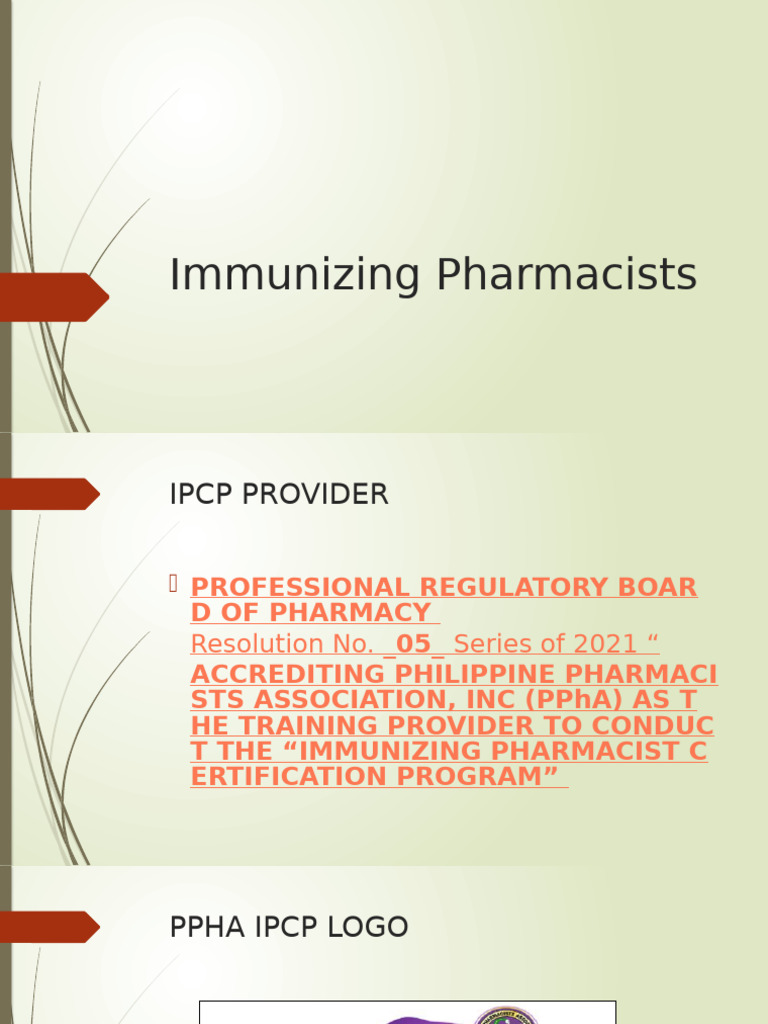 Immunizing Pharmacist Certification Program | PDF | Pharmacist | Vaccines