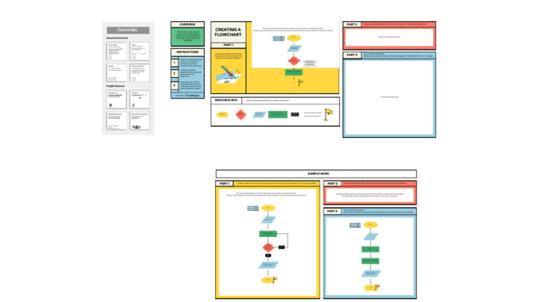 Creating A Flowchart Education Whitebn Yellow Blue Colorful Lined Sty ...