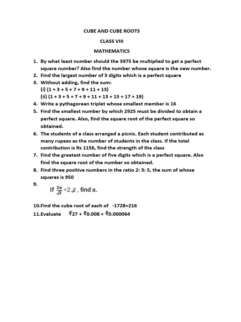 Cube and Cube Roots | PDF