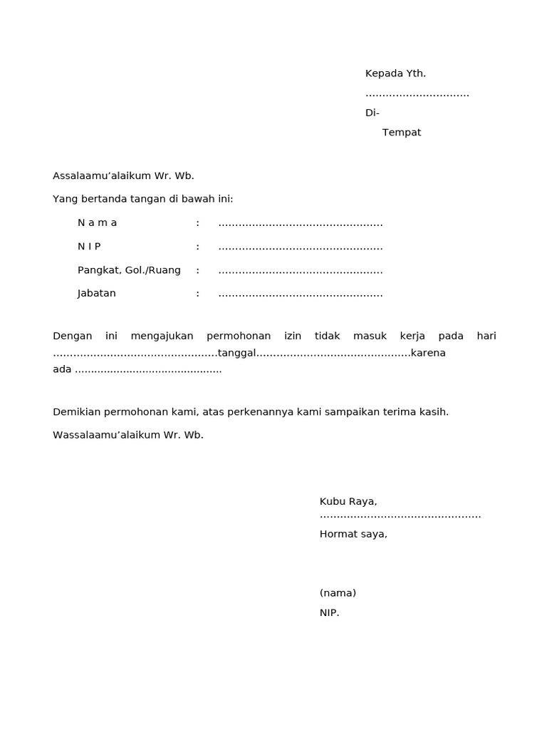 Permohonan Izin | PDF