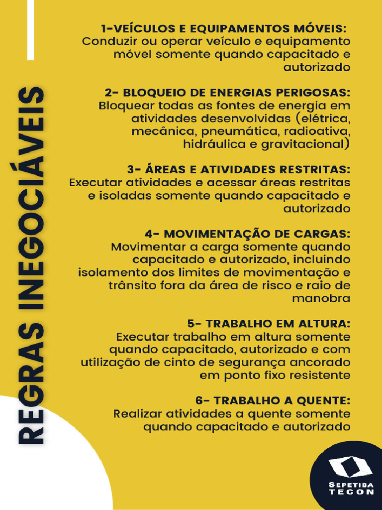 Regras de Ouro TECON | PDF