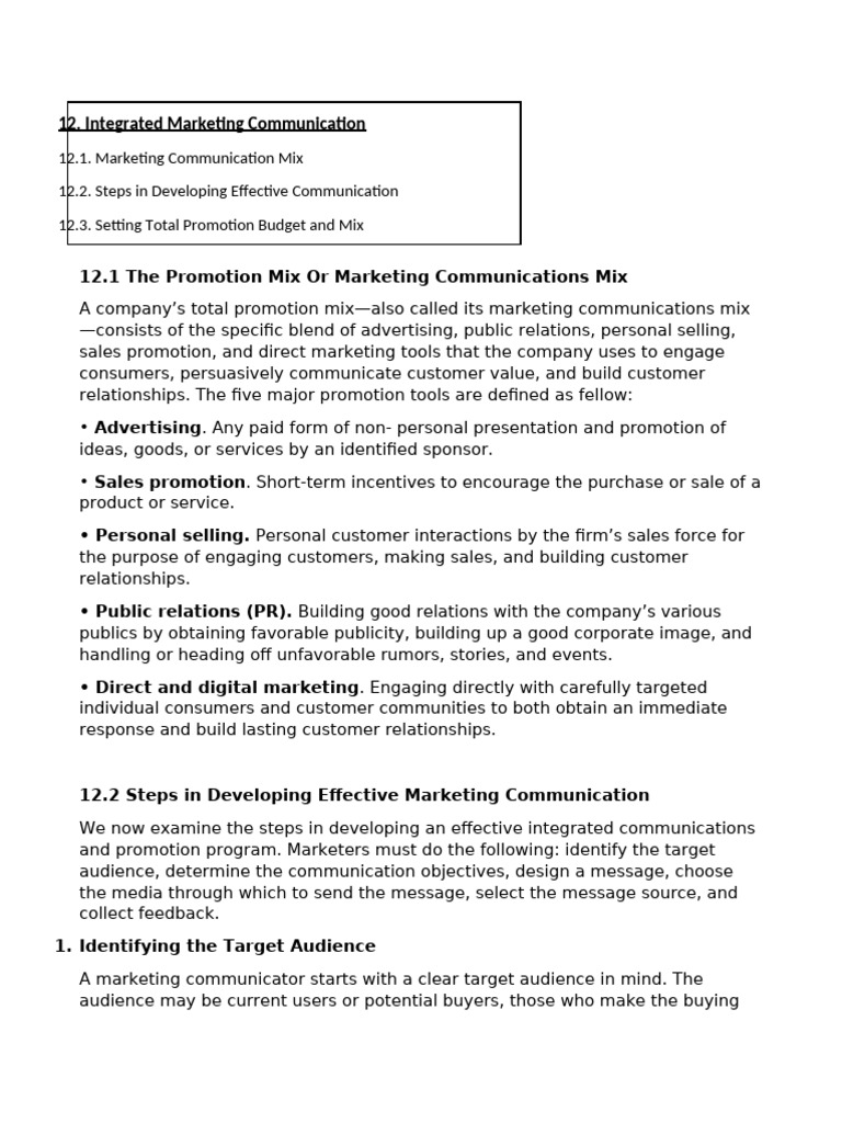 Integrated Marketing Communication | PDF | Marketing Communications | Marketing