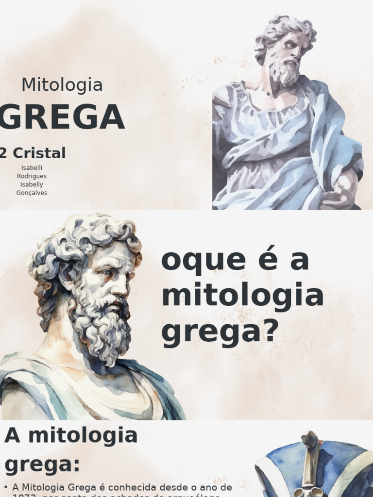 Origem do universo - Mitologia Grega | PDF | Mitologia grega | Divindades gregas