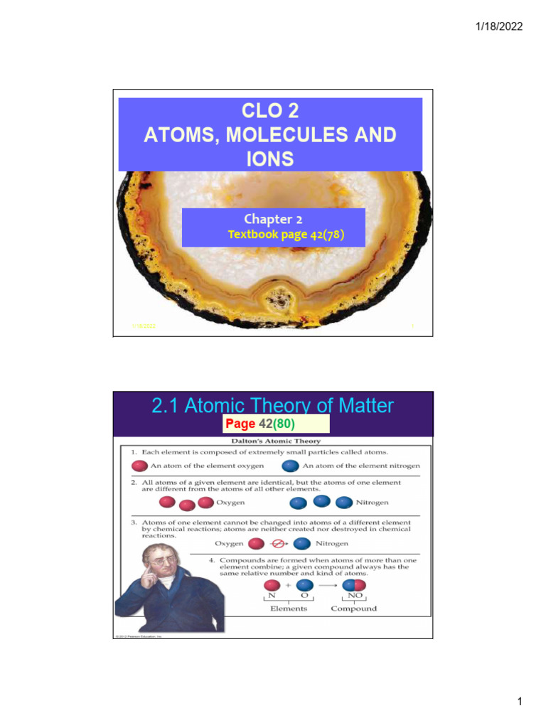 Week 2 Atoms, Molecules and Ions (Cut Some Topics) | PDF | Radioactive ...