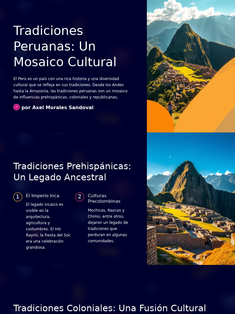 Tradiciones Peruanas Un Mosaico Cultural | PDF | Perú | Era precolombina