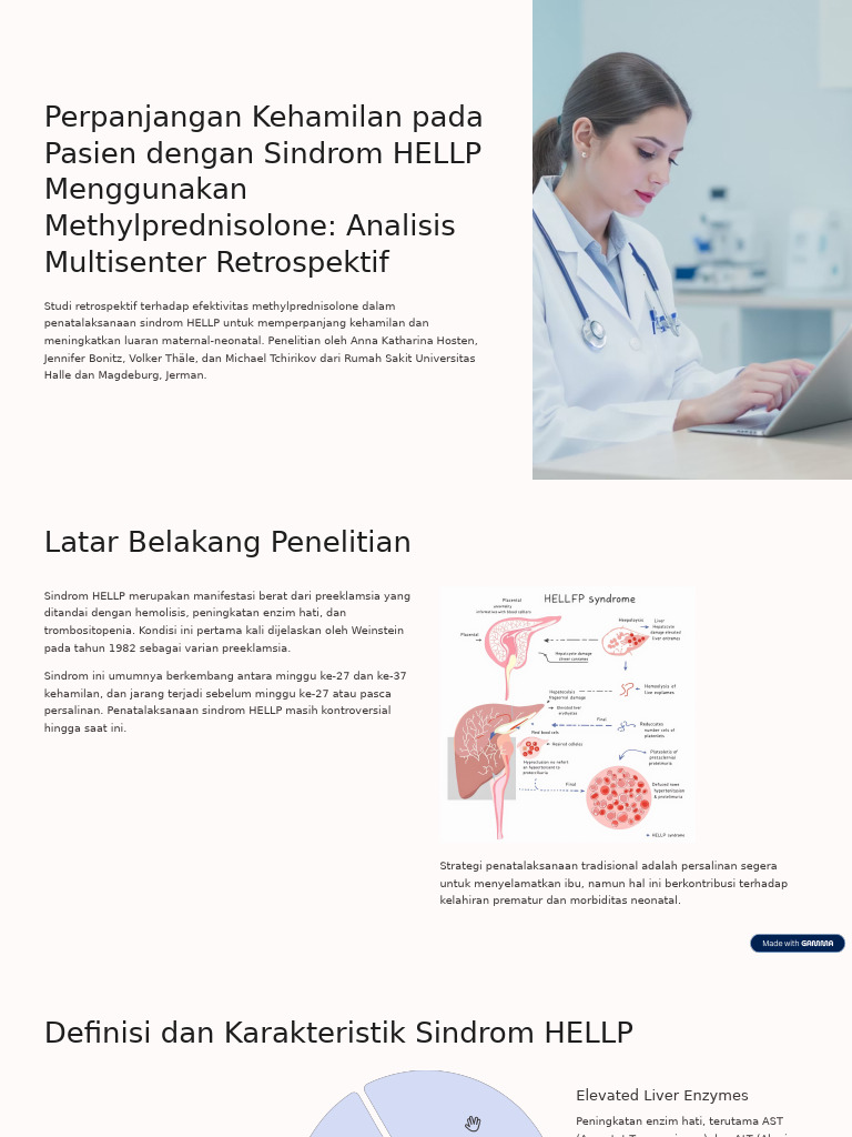Methylprednisolone untuk Perpanjangan Kehamilan HELLP | PDF