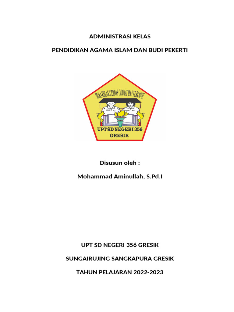 Cover Administrasi Kelas | PDF