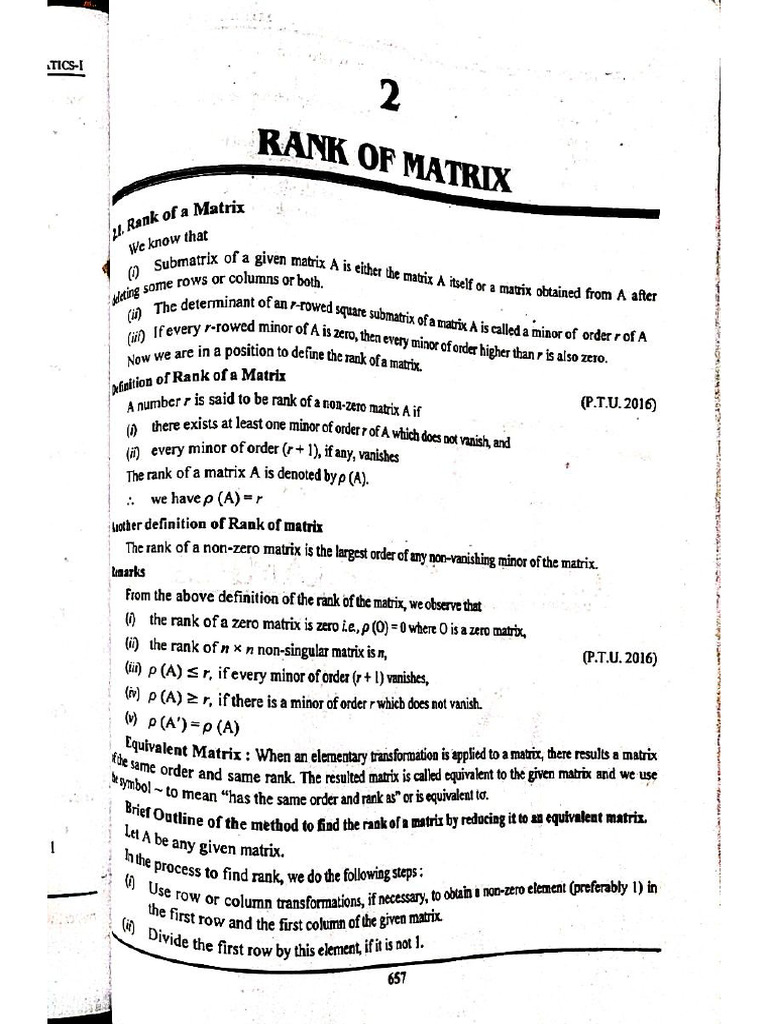 Matrix Notes | PDF