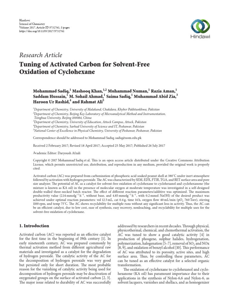 Tuning of Activated Carbon For Solvent-Free | PDF | Catalysis ...