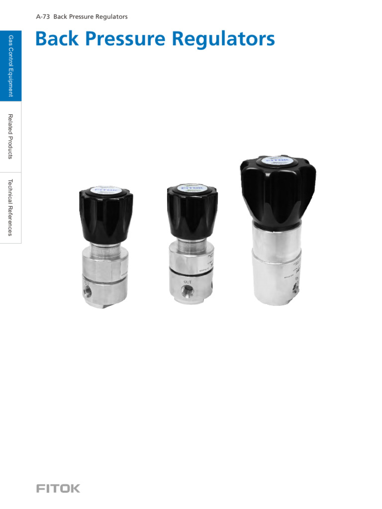 Back Pressure Regulator Overview | PDF | Pressure | Valve