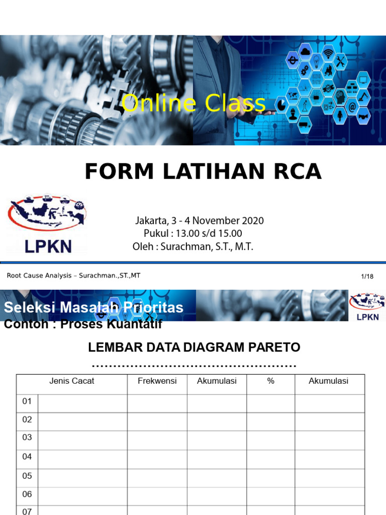 Form Latihan Rca | PDF