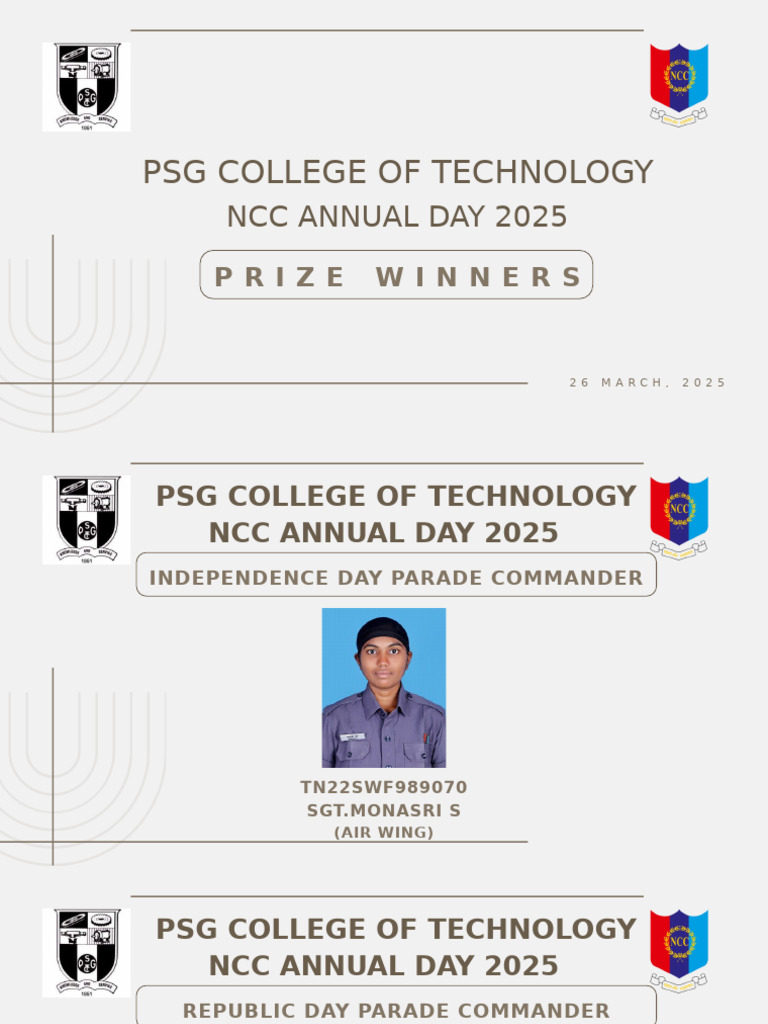 NCC Drawing Competition Winners 2025 | PDF