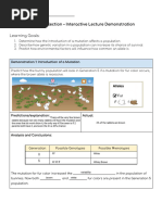 Natural Selection Simulation Guide | PDF | Tooth | Rabbit