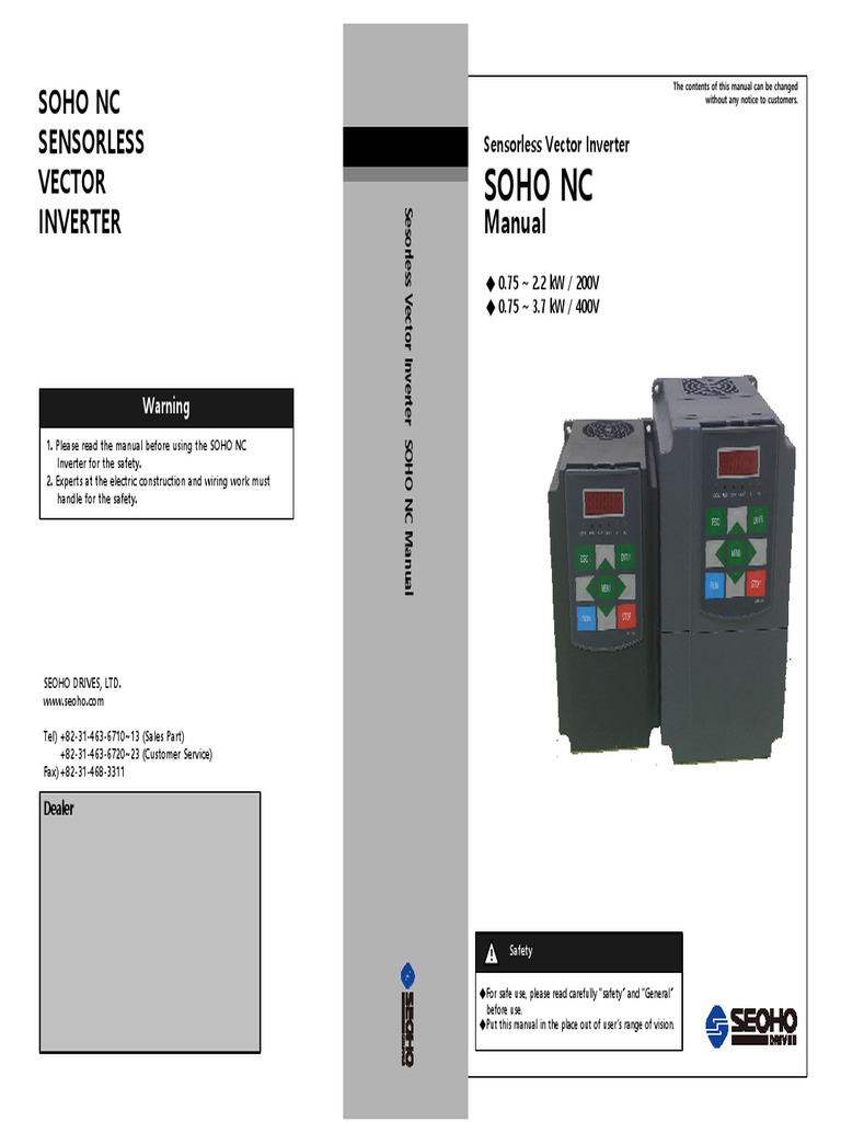 SOHO NC Inverter User Manual | PDF | Power Inverter | Rectifier