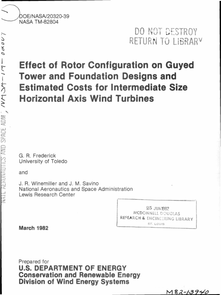 Guyed Tower Foundation Design | PDF | Turbine | Applied And ...