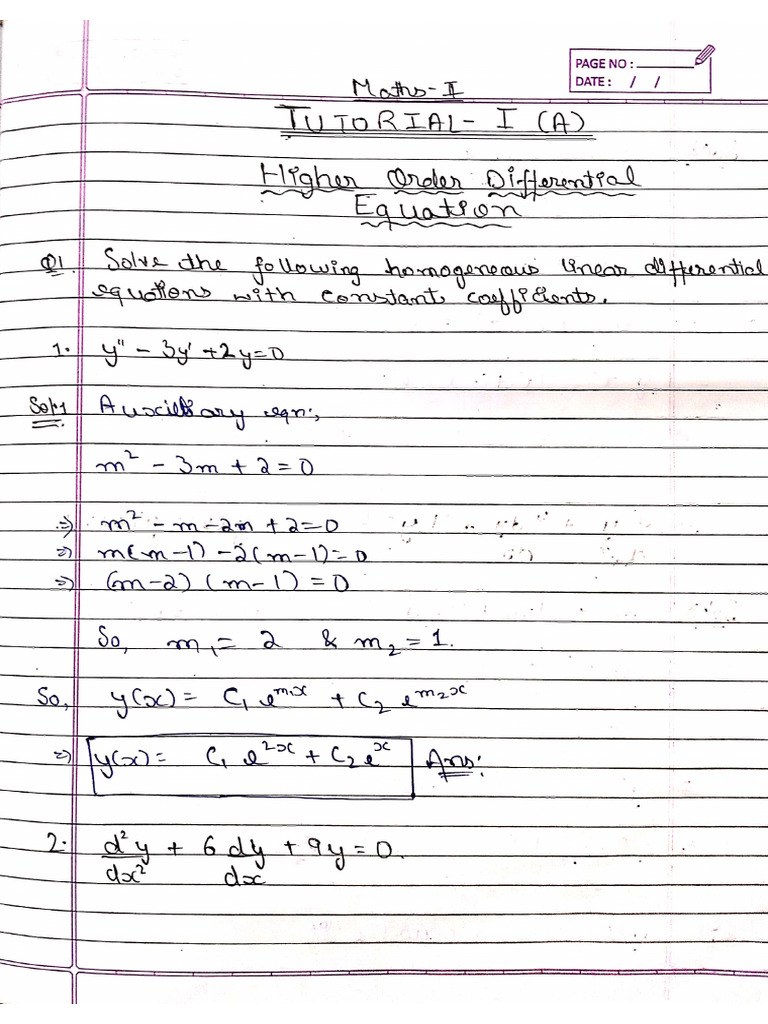 Maths Tutorial 1A | PDF