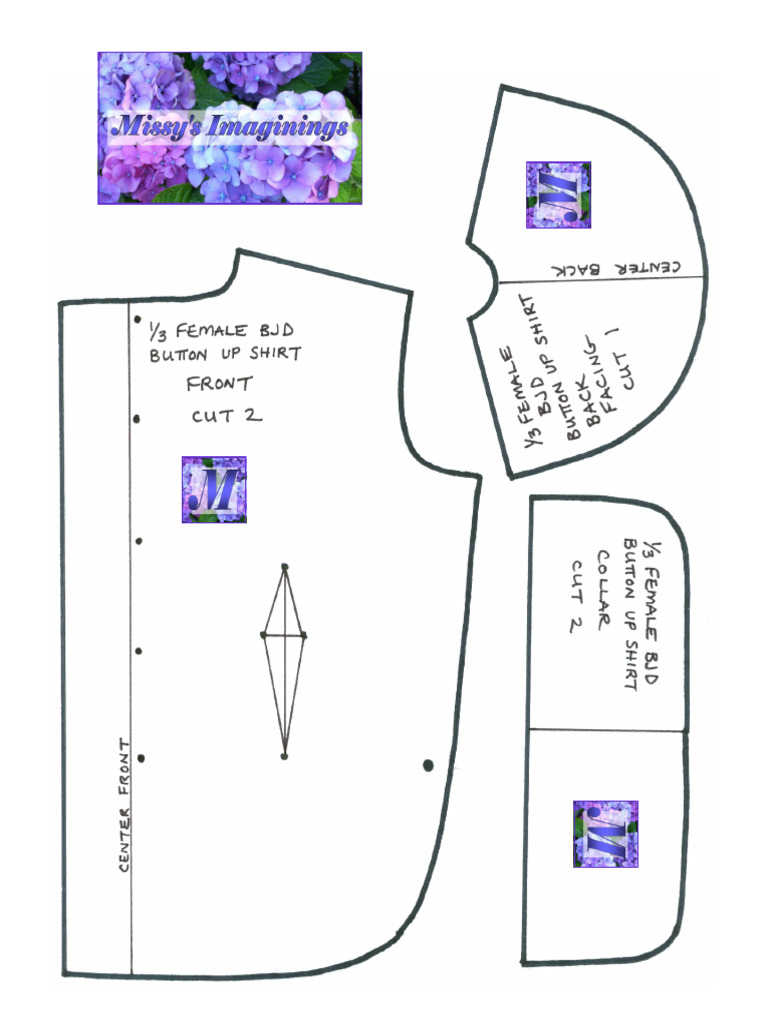 BJD SD Overalls Top Pattern | PDF