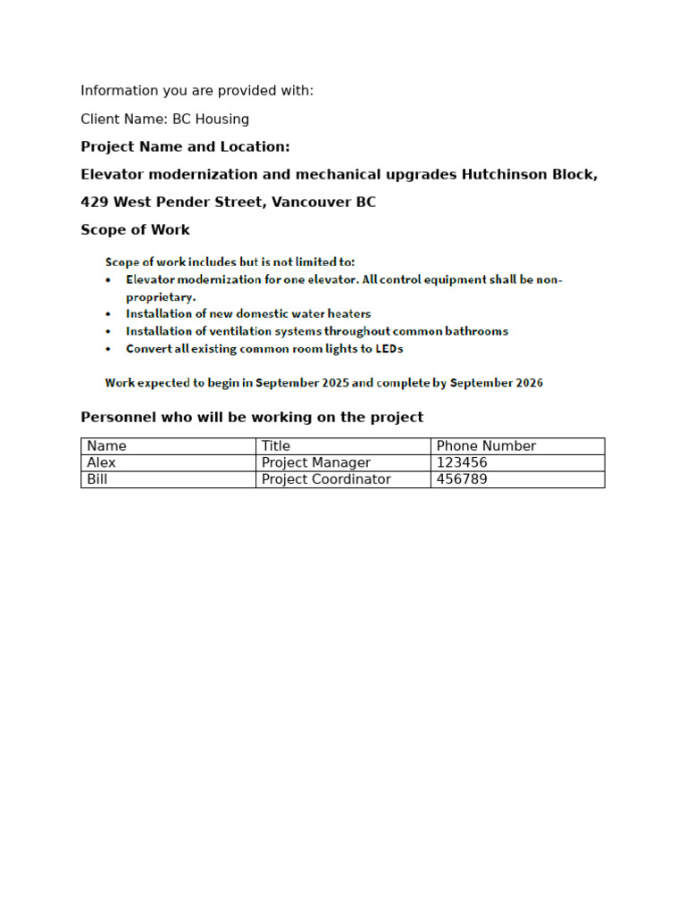 New Project Information | PDF