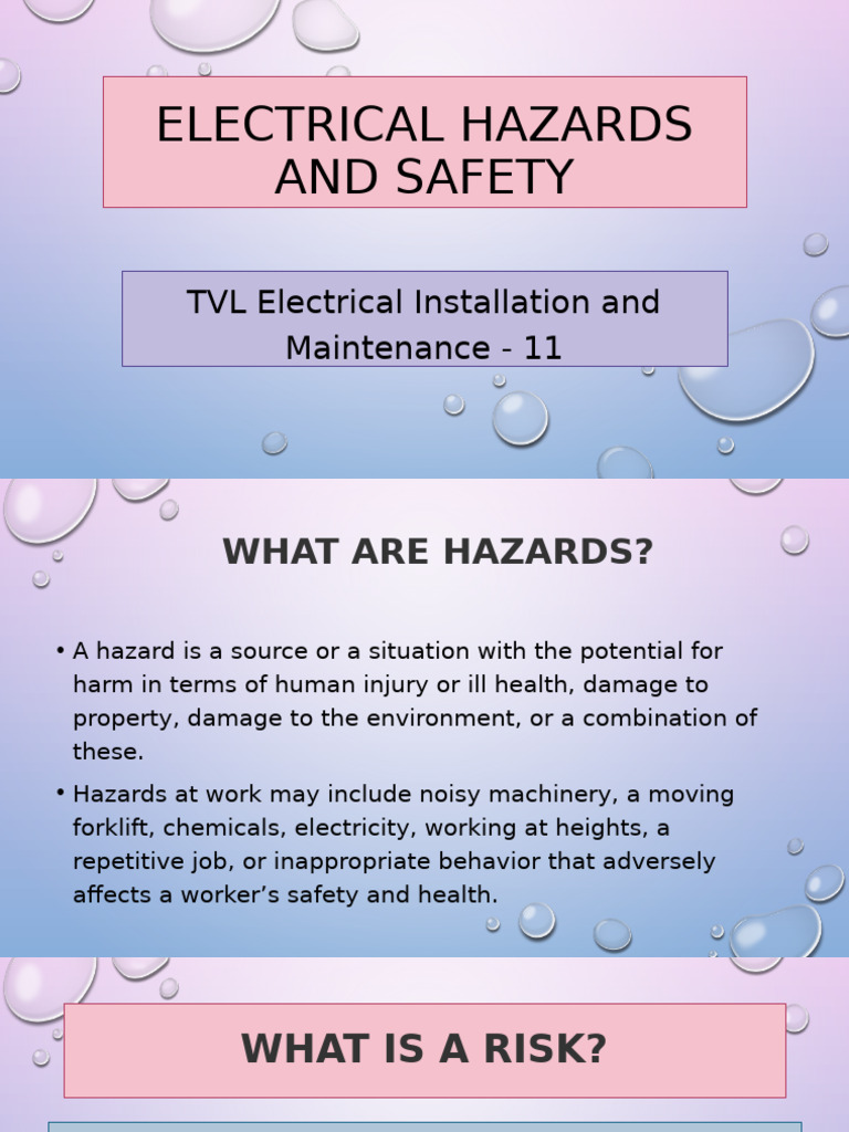 Electrical Hazards and Safety | PDF | Personal Protective Equipment ...