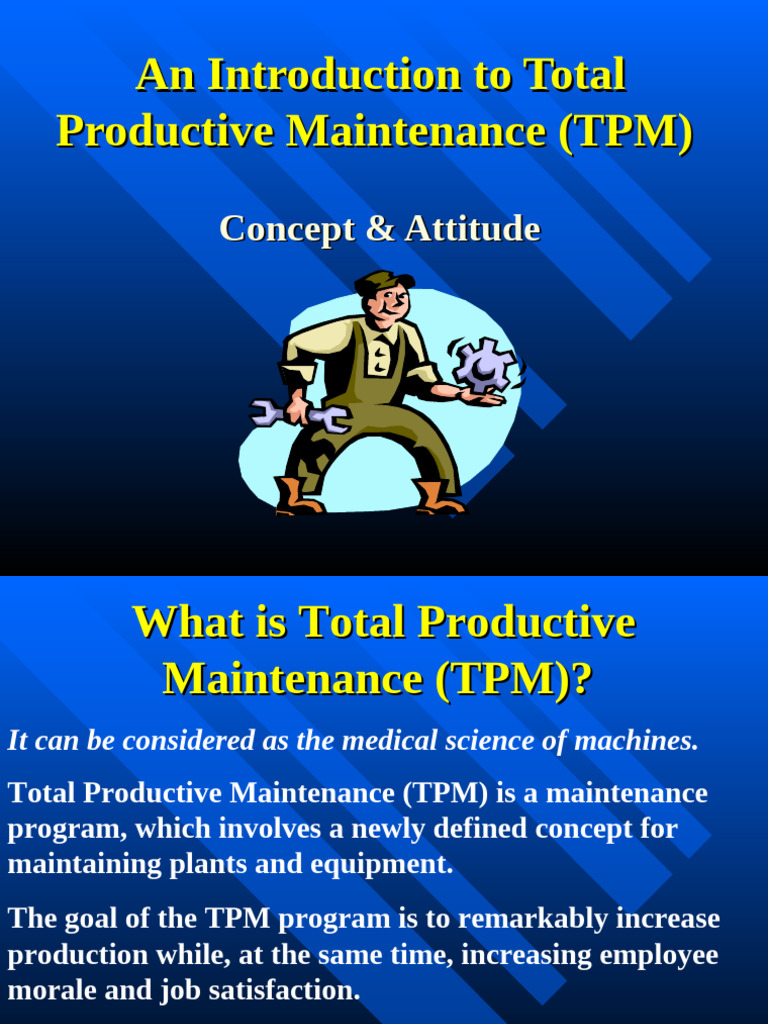 Etm-An Introduction To Total Productive Maintenance (TPM | PDF | Reliability Engineering | Business