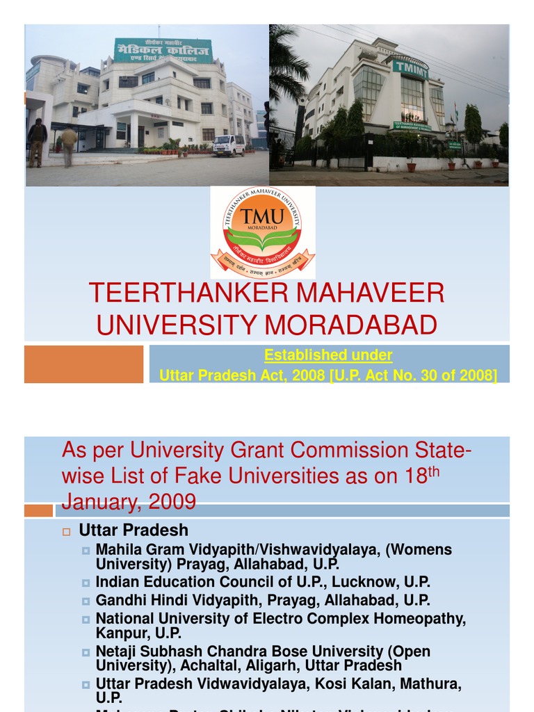 Teerthanker Mahaveer University Moradabad: Established Under Uttar ...