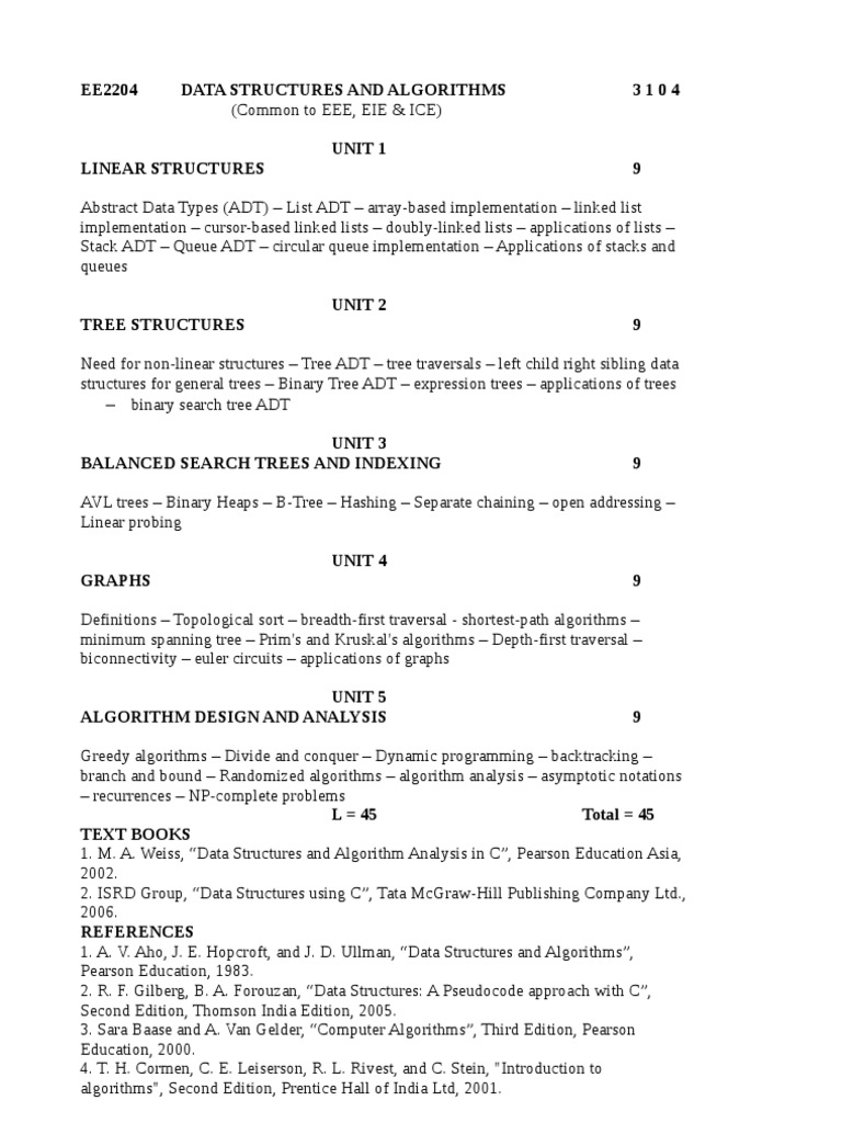 Syllabus 1 | PDF | Graph Theory | Algorithms And Data Structures