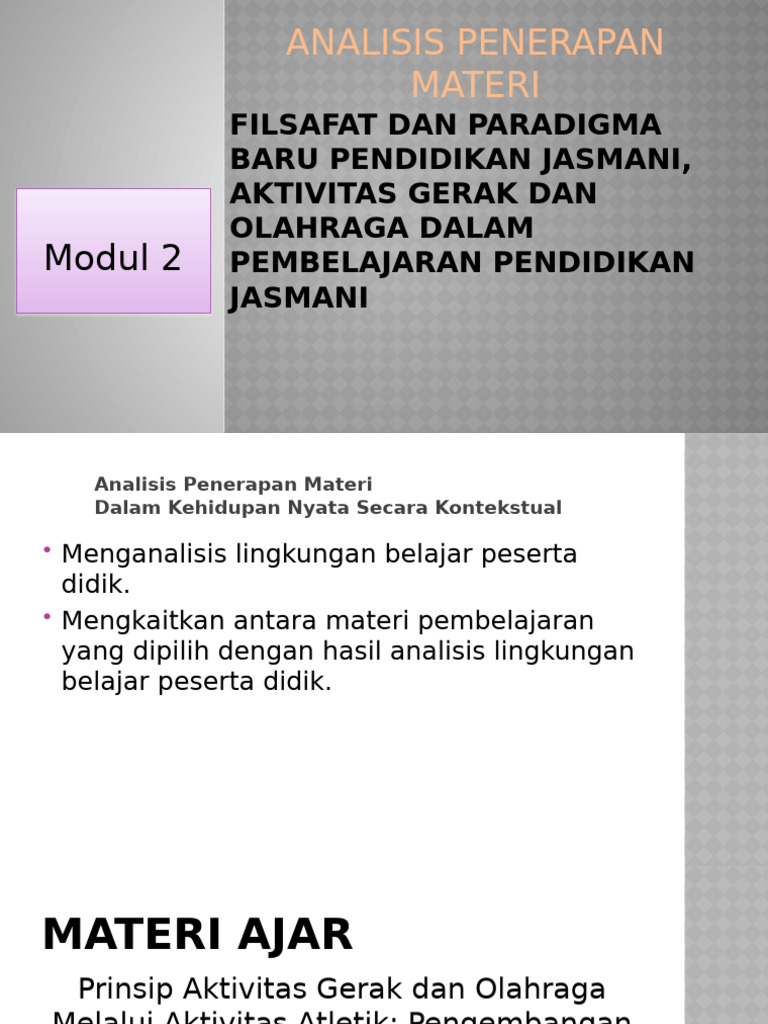 Analisis Penerapan Materi. Modul 2. Hammad Irfan Hadi | PDF