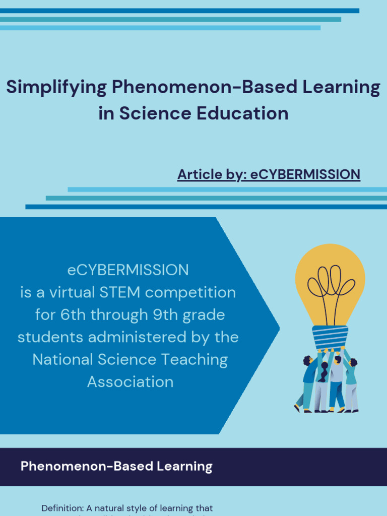 Simplifying Phenomenon-Based Learning | PDF