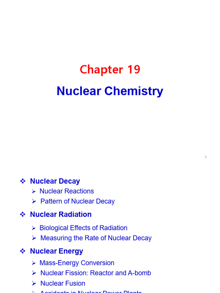 Nuclear Chemistry: Decay and Reactions | PDF | Nuclear Physics ...