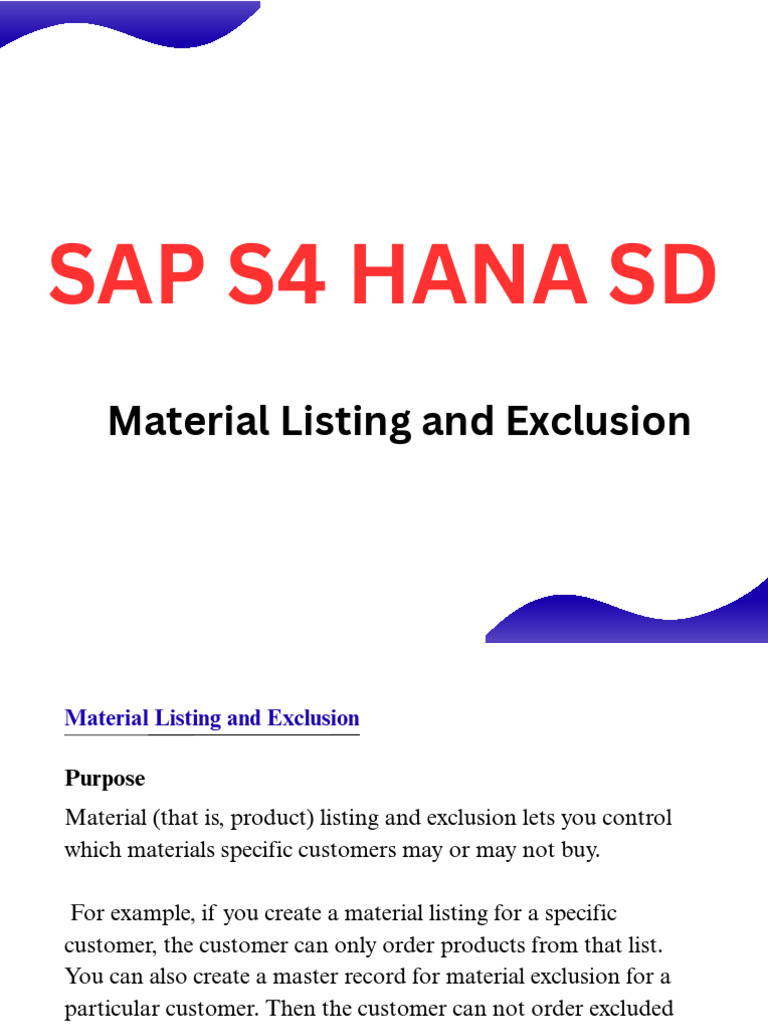 Sap S4 Hana SD | PDF