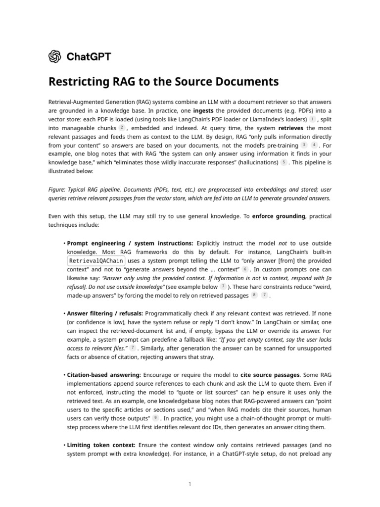 Restricting RAG To The Source Documents | PDF | Information Science ...