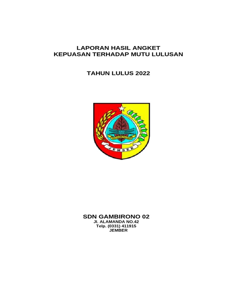 Kepuasan Mutu Lulusan SDN 2022 | PDF