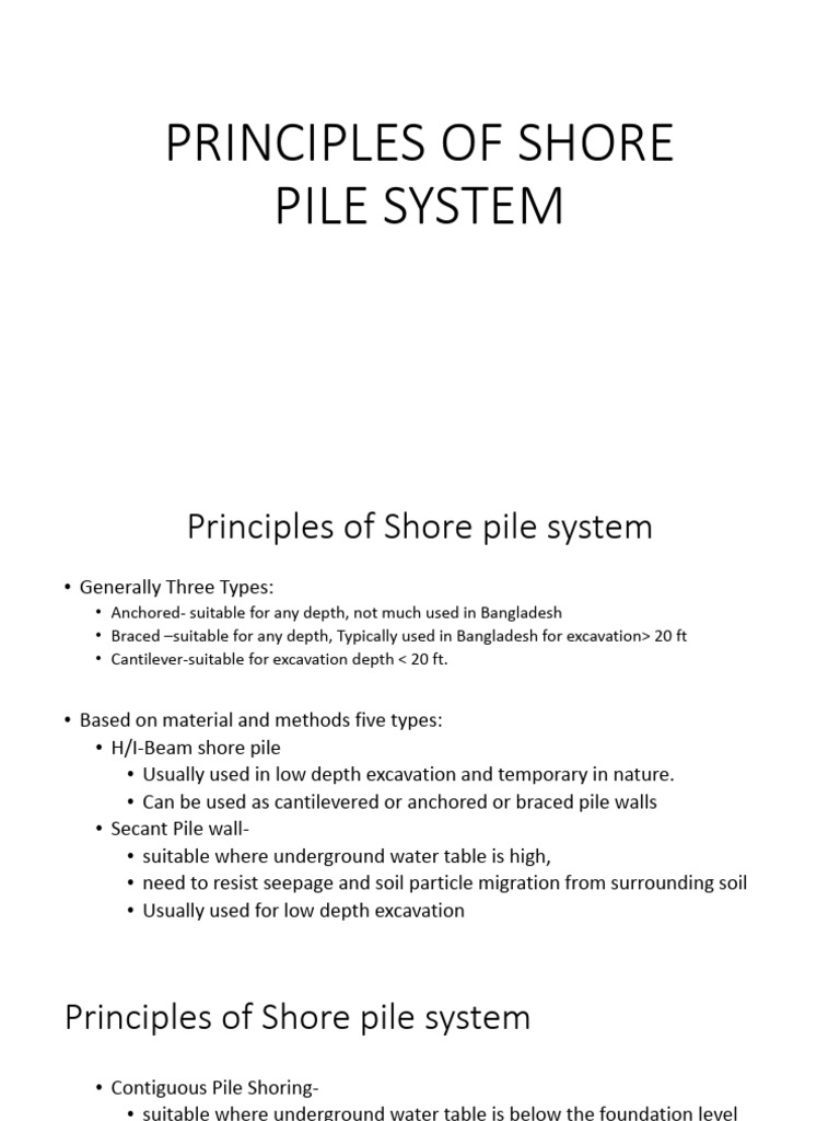 Shore Pile v1 | PDF