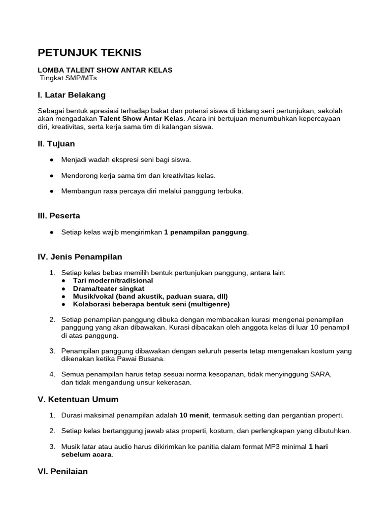 Penampilan Bakat | PDF