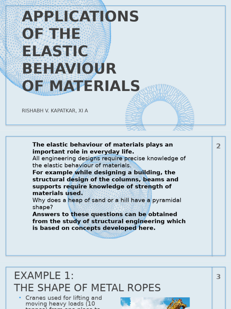 Applications of Elastic Behaviour in Engineering | PDF | Beam ...