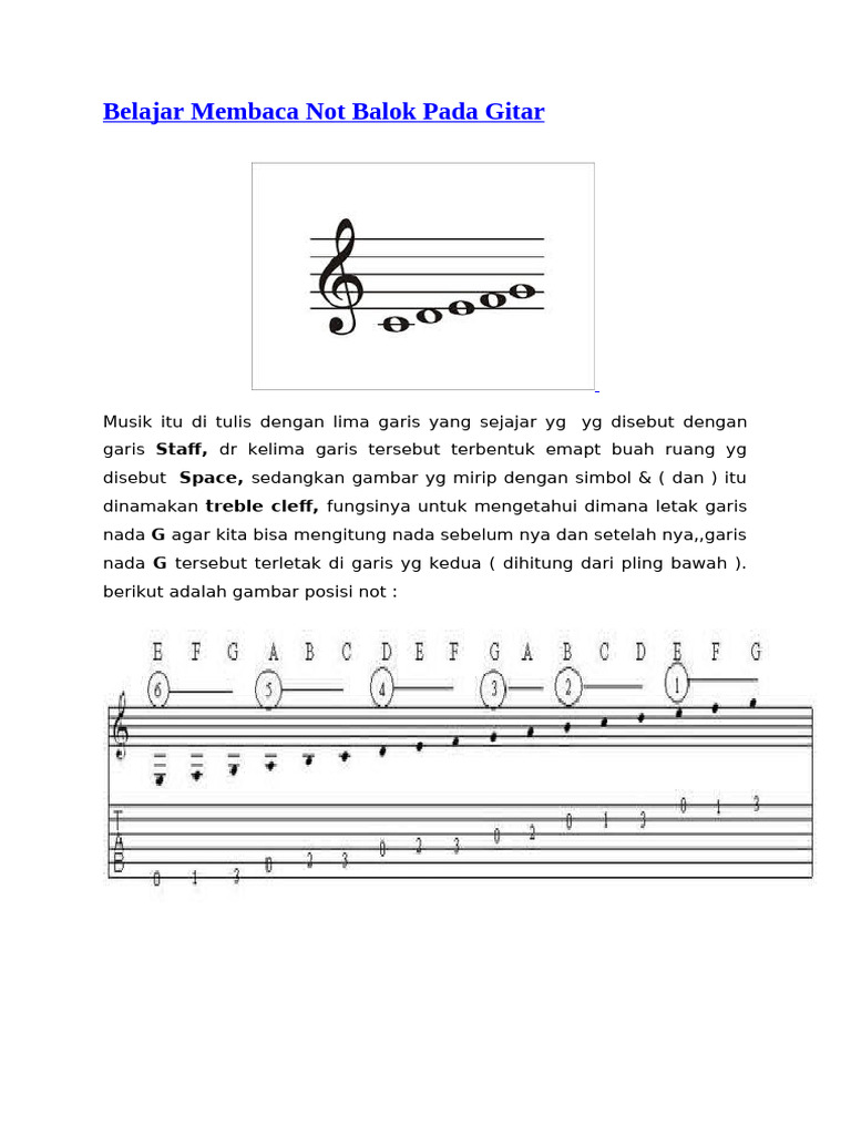 Panduan Notasi Balok dan Birama 3/4 | PDF